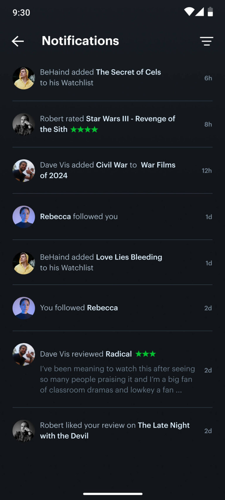 Letterboxd Redesign – Levin Schulz